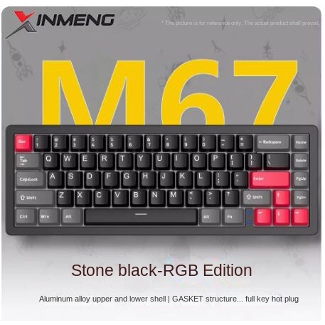 Xinmeng M67 three mode mechanical keyboard Customization of Aluminum Tuo Tuo Mechanical Keyboard ...