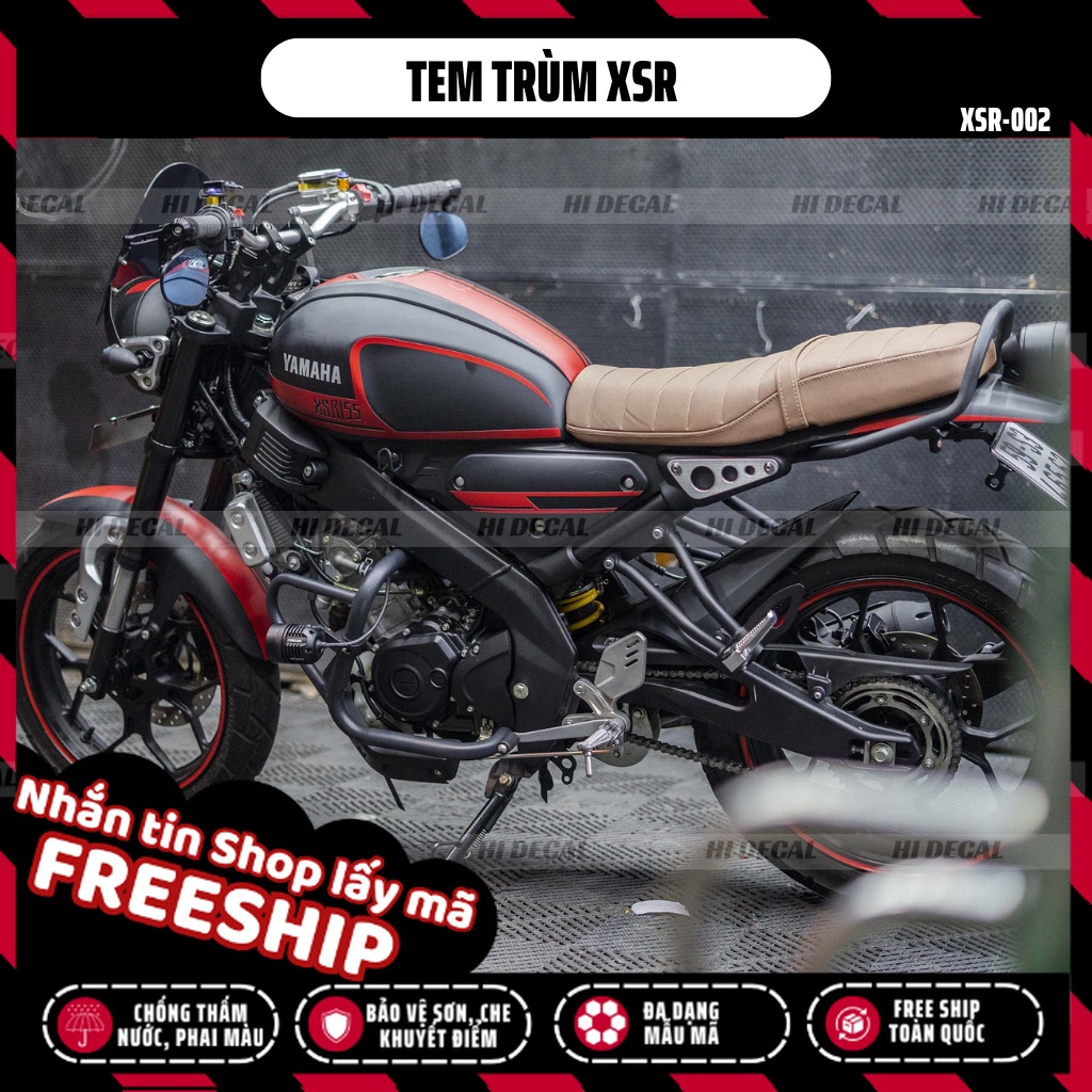 Tem XSR 155 thiết kế chỉ đỏ | XSR-001 | Decal tem rời dán xe XSR, decal ...
