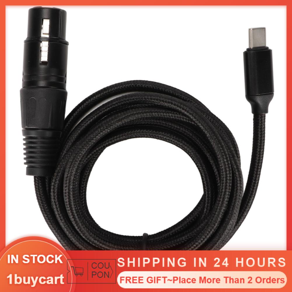 1buycart1 USB C To XLR Female Cable HIFI Plug And Play Microphone For ...