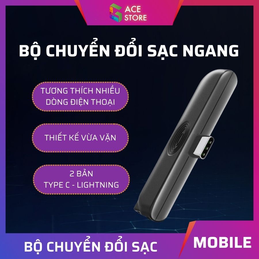 Bộ chuyển đổi sạc ngang dành cho game thủ mobile | Gace Store | Shopee ...