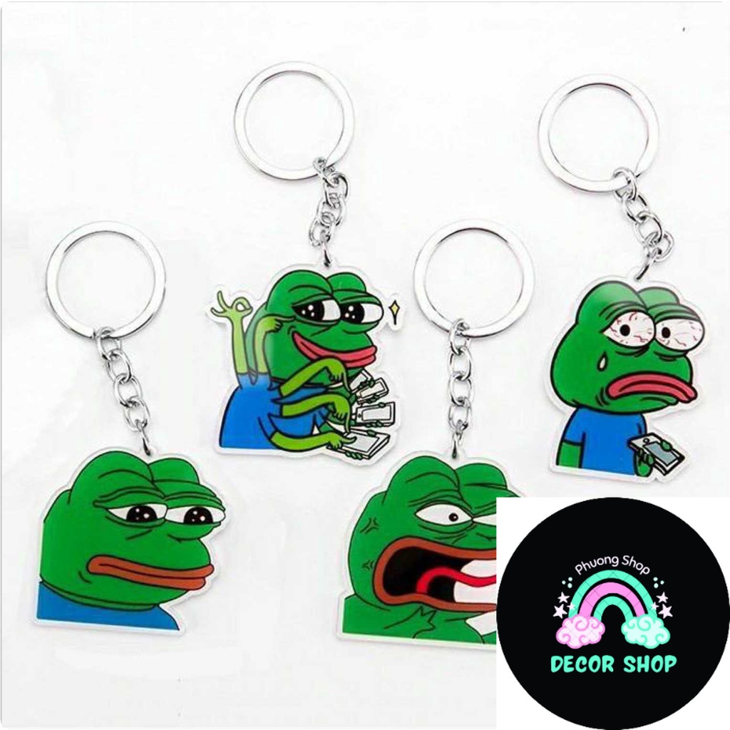 Móc khoá ếch xanh Pepe sad frog siêu bựa dành cho vozer | Shopee Việt Nam