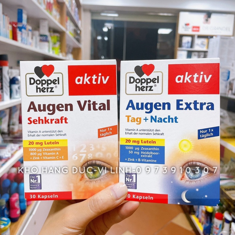 Viên Uống Bổ Mắt Doppelherz Augen Vital và Extra - Bổ Sung Vitamin A ...