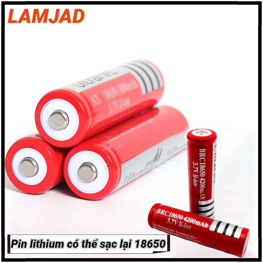 Pin Lithium 2 Cell Màu Đỏ 18650 Mới 3.7v Có Thể Sạc Lại Pin Lithium Cho ...