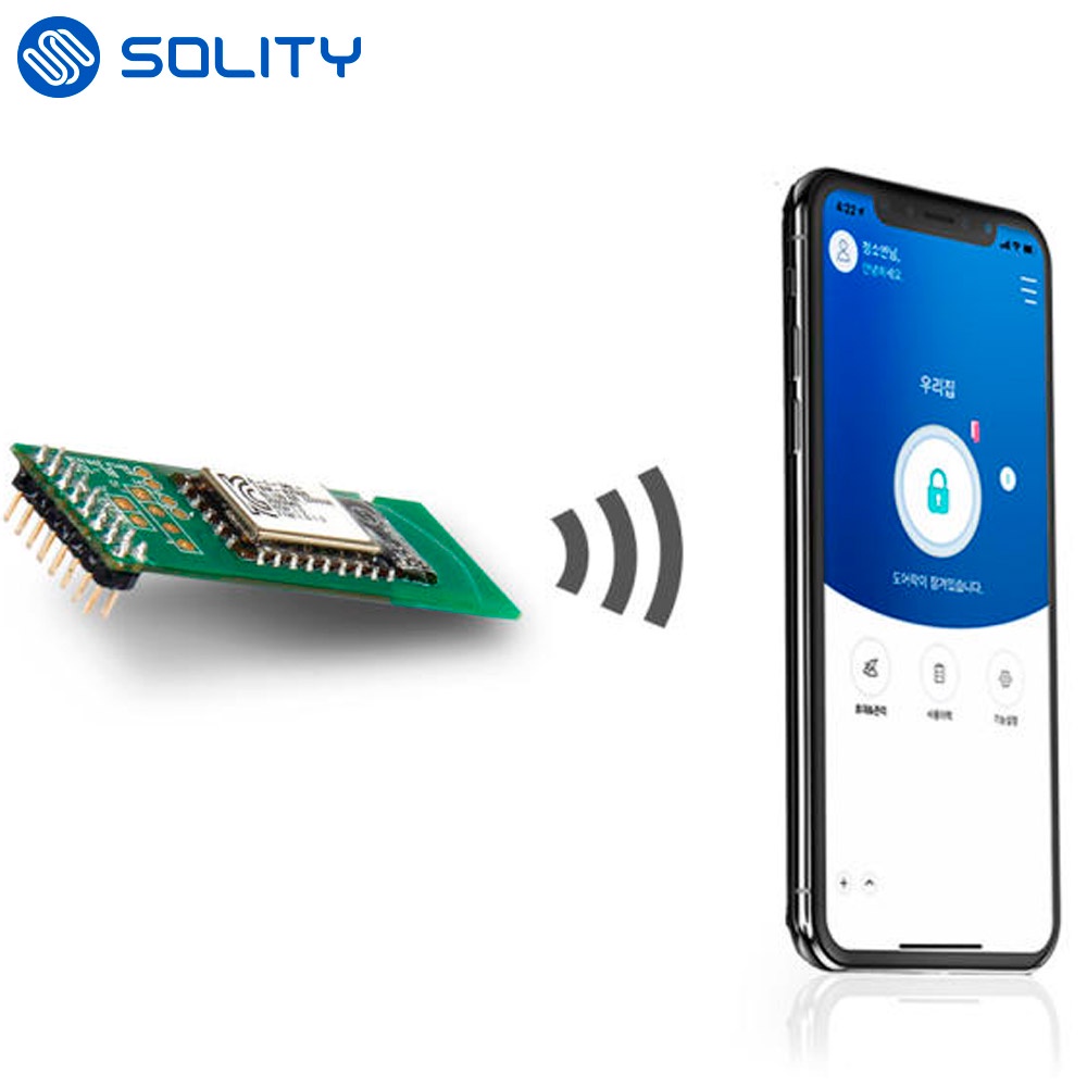 Solity BL-100 Bluetooth Digital Door Lock Smart Key Fob Remote ...
