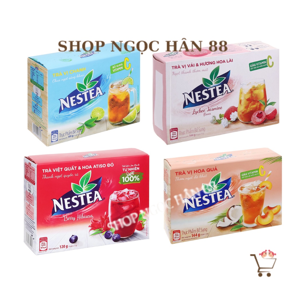 TRÀ NESTEA HỘP 195G- 120g Vị Chanh/Vải/Hoa quả | Shopee Việt Nam