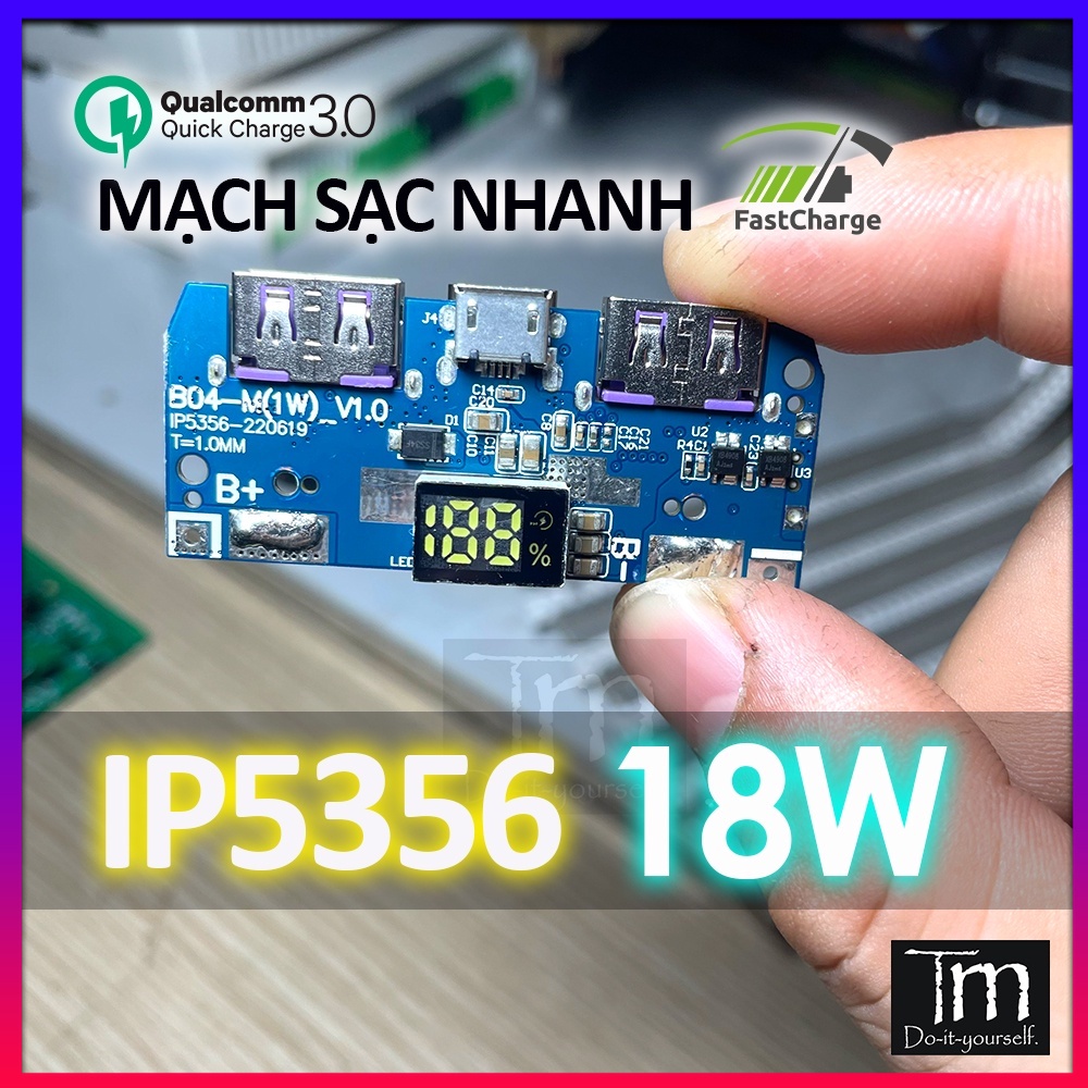 Mạch Sạc Dự Phòng Sạc Nhanh QC3.0 PD3.0 IP5356 18W | Shopee Việt Nam