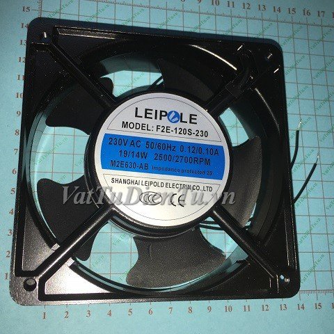 F2E-120S-230 Quạt tản nhiệt 230V 0.1A 14W 120x120x38mm LEIPOLE 2 dây | Shopee Việt Nam