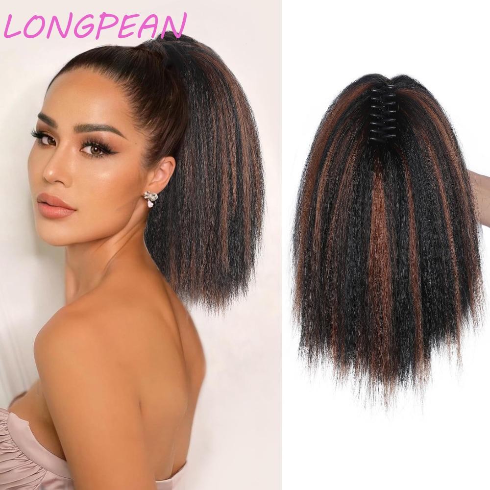 Phụ kiện tóc tổng hợp đuôi ngựa LONGPEAN Yaki dành cho phụ nữ da đen ...