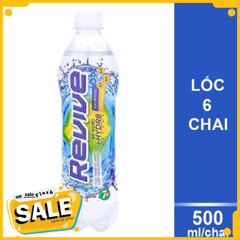 Lốc 6 chai nước bù khoáng + chanh muối Revive 500ml - pudding | Shopee ...