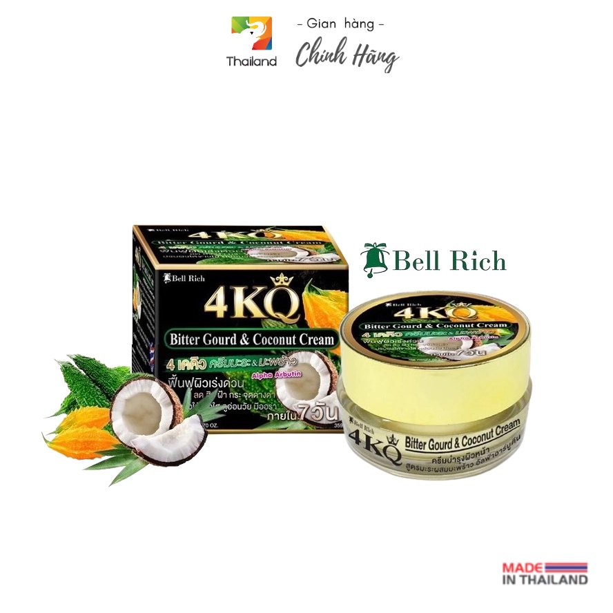 4KQ Bitter Gourd & Coconut Cream Kem dưỡng, serum mướp đắng dừa ...
