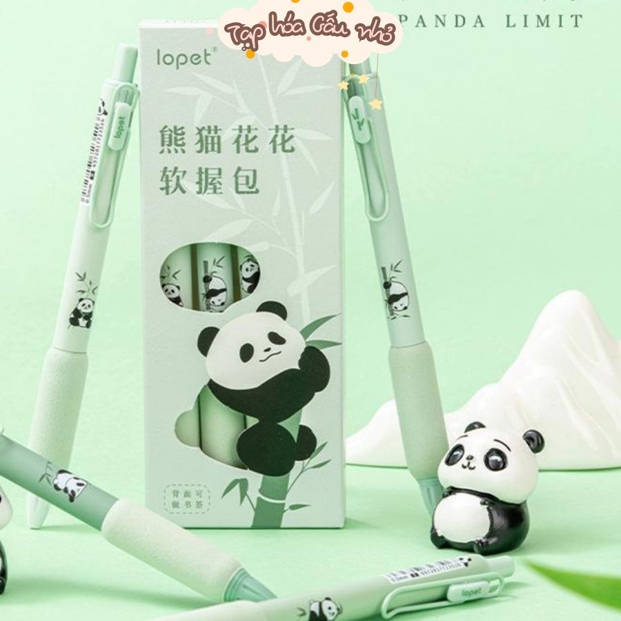 Bút gel LOPET PANDA LIMIT XANH LT-1327 [ Taphoagaunho] | Shopee Việt Nam