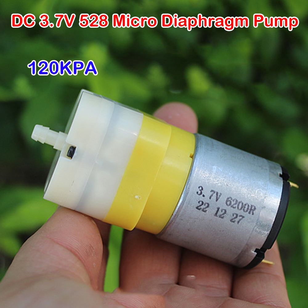 Dc 3V 3.7V 4.2V 528 Bơm màng Bàn chải Carbon nhỏ Máy bơm không khí Dòng chảy lớn Máy bơm tăng áp ...