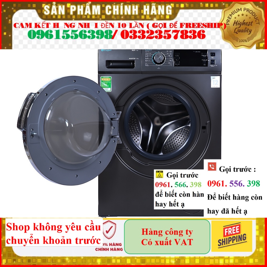 [Hàng chính hãng] [WF-95I140BGB] - [MIỄN PHÍ GIAO LẮP] - Máy giặt Casper Inverter 9.5 kg WF ...