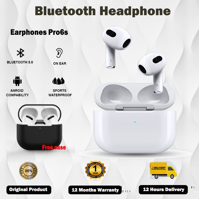 Mezone TWS Pro6S Tai Nghe Bluetooth Không Dây Tai nghe âm thanh nổi Hi-Fi cho Android IOS ...