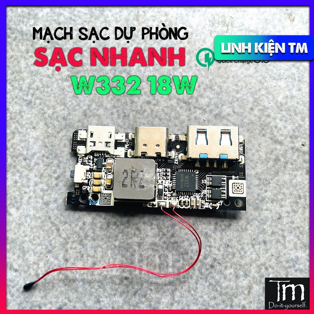 Mạch Sạc Dự Phòng Sạc Nhanh 18W - W332 Mới | Shopee Việt Nam