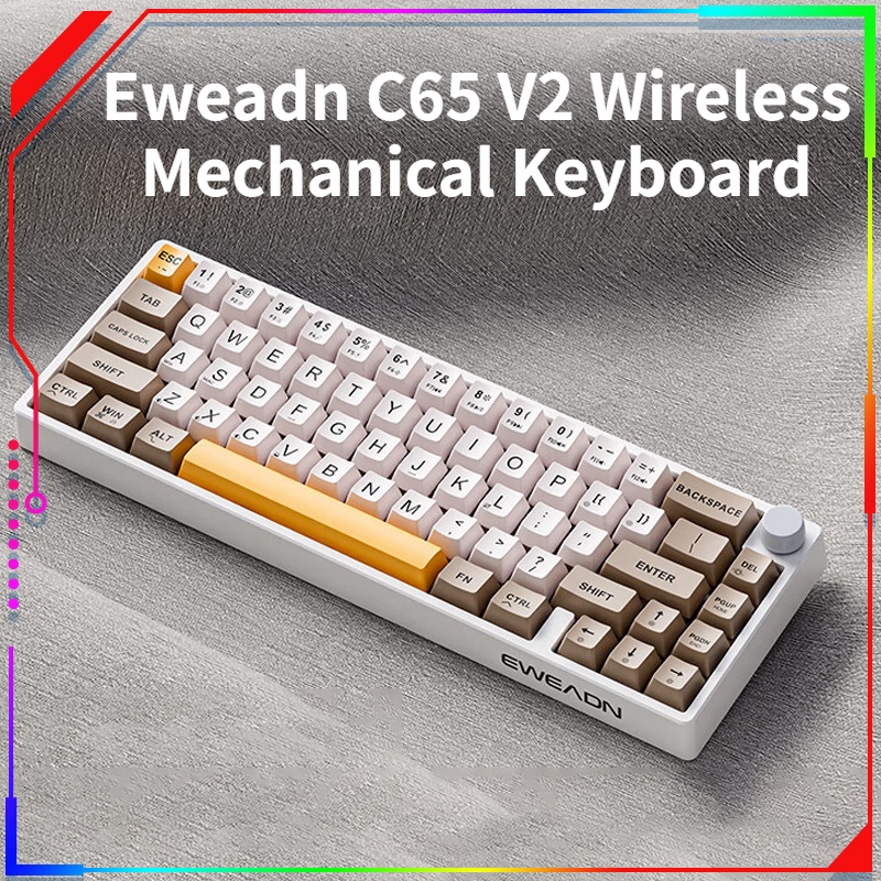 Bàn Phím Cơ Không Dây eweadn c65v2 3 Chế Độ Kết Nối 68% rgb | Shopee Việt Nam