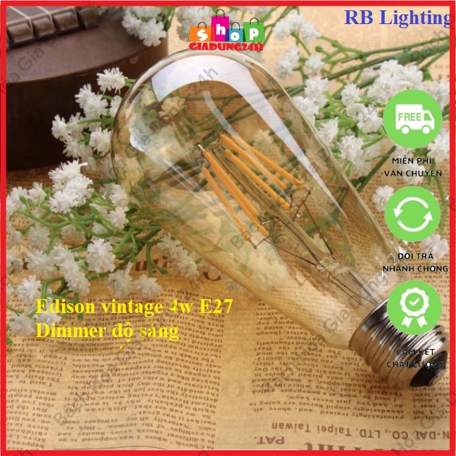 Bóng led trang trí Edison ST64, G45, C35 Edison, Bóng bulb 3w Ánh sáng ...