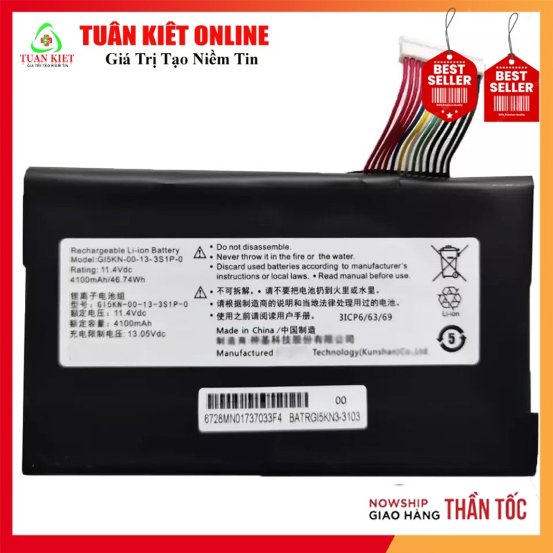 Pin Laptop Hasee Z7-KP7GT Z7M-i7 R0 F117-F2K 72 D1 Z7M 7XINbox G15KN-00-13-3S1P-0 G15KN-11-16 ...