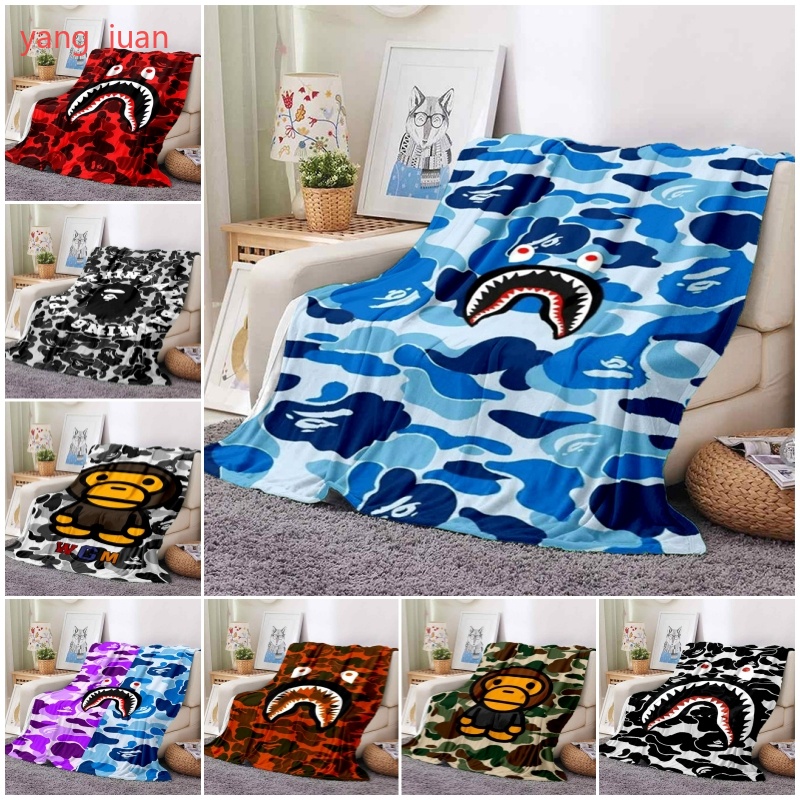 Vượn Tắm (bape) Chăn Bông Mỏng Mềm Mại Có logo Dùng Để Trải Giường ...