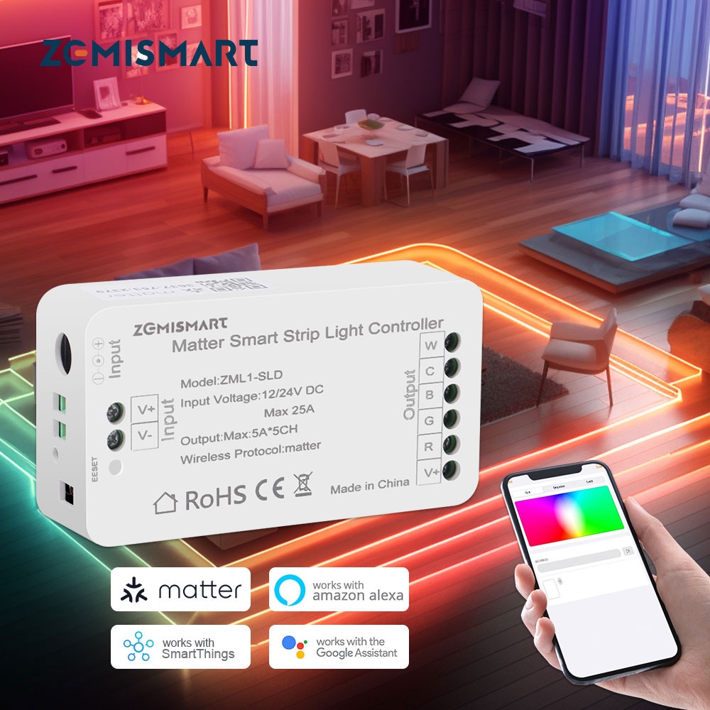 Zemismart Matter Wifi Strip Driver Bộ điều khiển ánh sáng DIY Trình ...