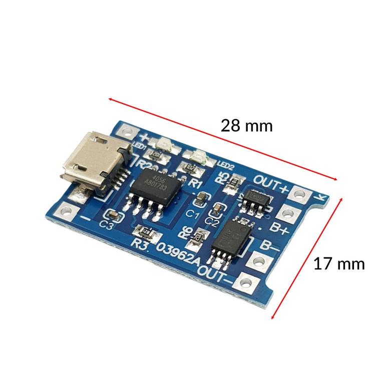 Mạch Sạc 1S Pin Lithium - Li-ion - 18650 TP4056 Có Bảo Vệ Pin | Shopee ...