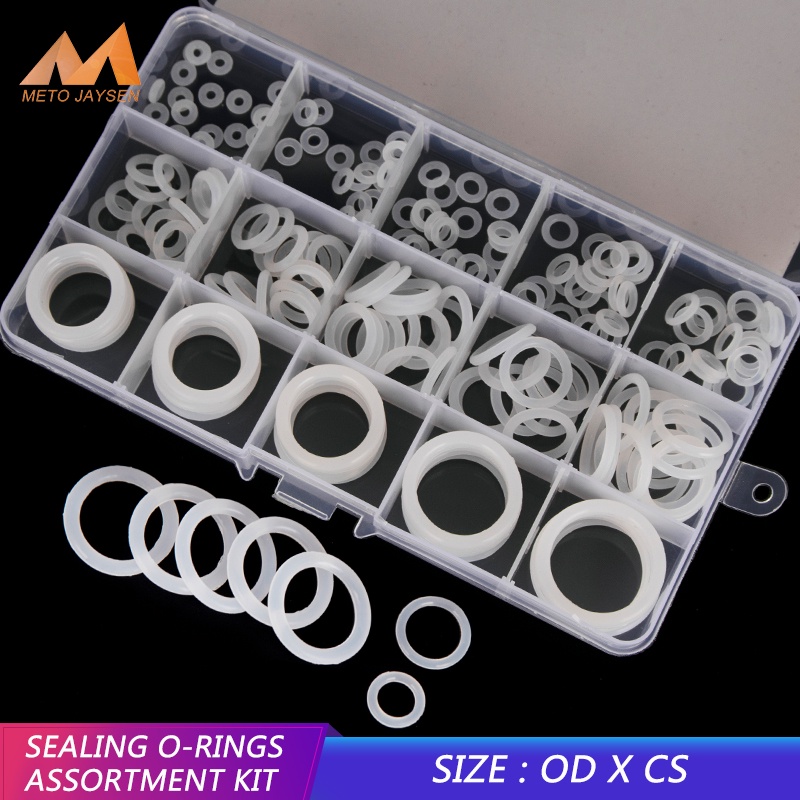 150 Cái / hộp Niêm Phong O Nhẫn Silicon Trắng Thay Thế OD 6mm-30mm Niêm Phong Chốt CS 1.5mm 1 ...