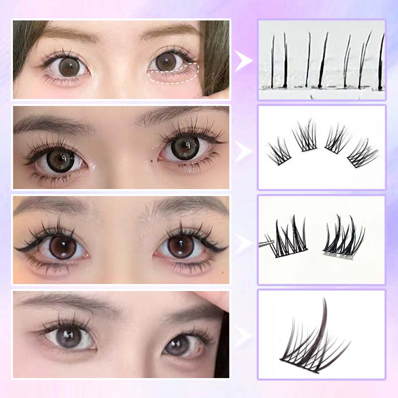 Lông Mi Giả Derf 10 Hàng Dày Cong Tự Nhiên Cho Người Mới Bắt Đầu 12mm ...