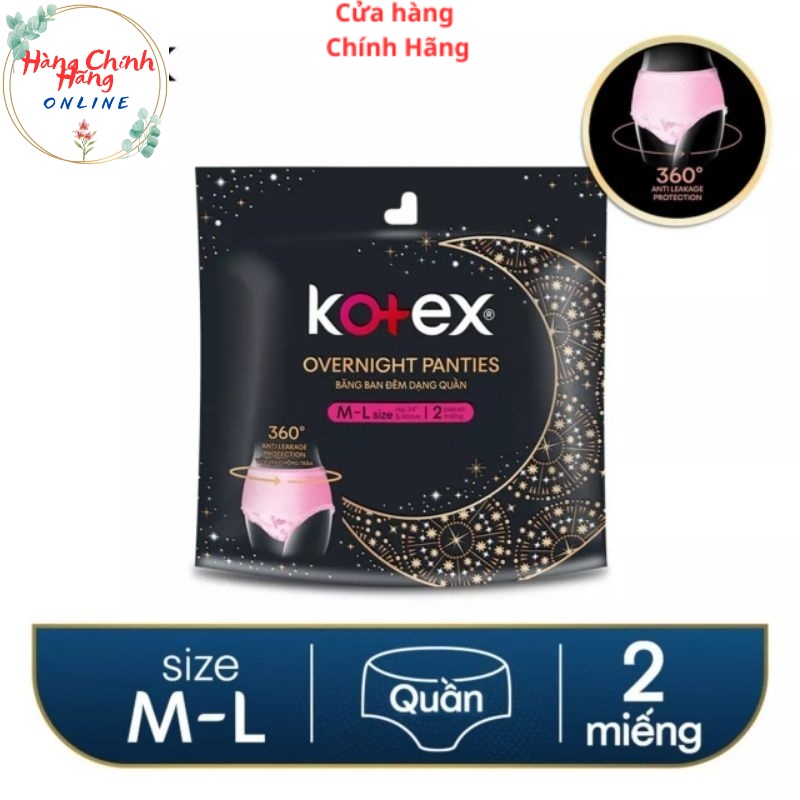 Băng vệ sinh dạng quần Kotex 2 chiếc/gói Siêu chống tràn ban đêm nhà phân phối nguyên thịnh ...