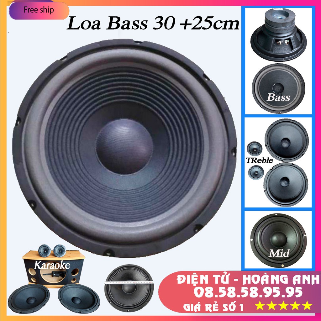 Loa bass 30cm + 25cm lắp loa kéo karaoke coil 38mm từ 100mm Giá 1 chiếc ...
