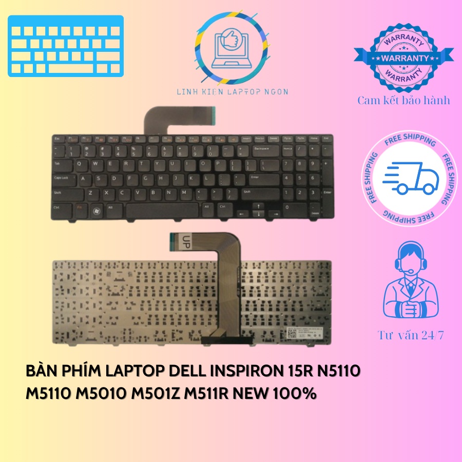 Bàn Phím Laptop Dell Inspiron 15R N5110 M5110 M5010 M501Z M511R NEW 100 ...
