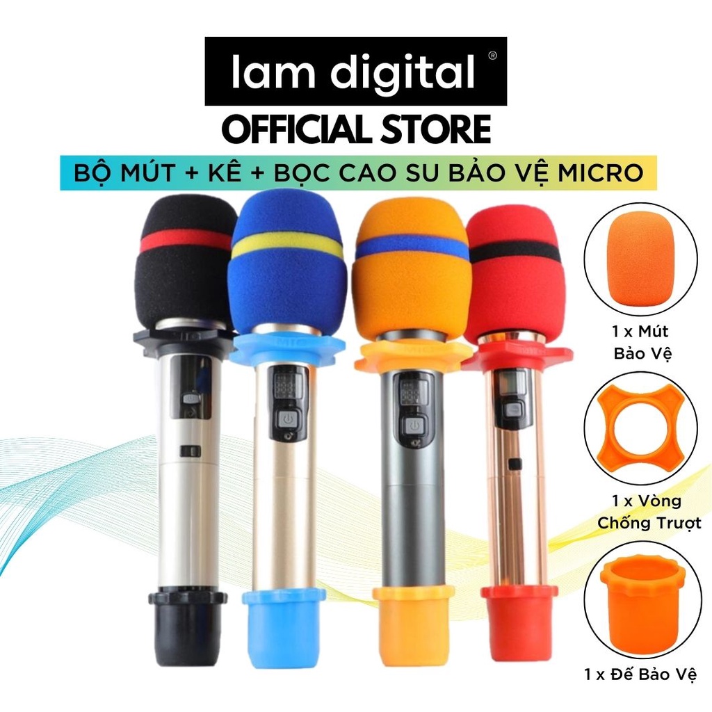 Bộ Mút, Chống Lăn, Đuôi Chụp Micro Karaoke Cao Cấp - Đầu Mút Chắn Gió ...