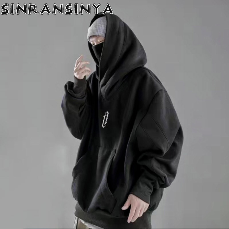 Sinransinya Áo Hoodie Nam Dài Tay Cổ Cao Họa Tiết Thêu Thời Trang ...
