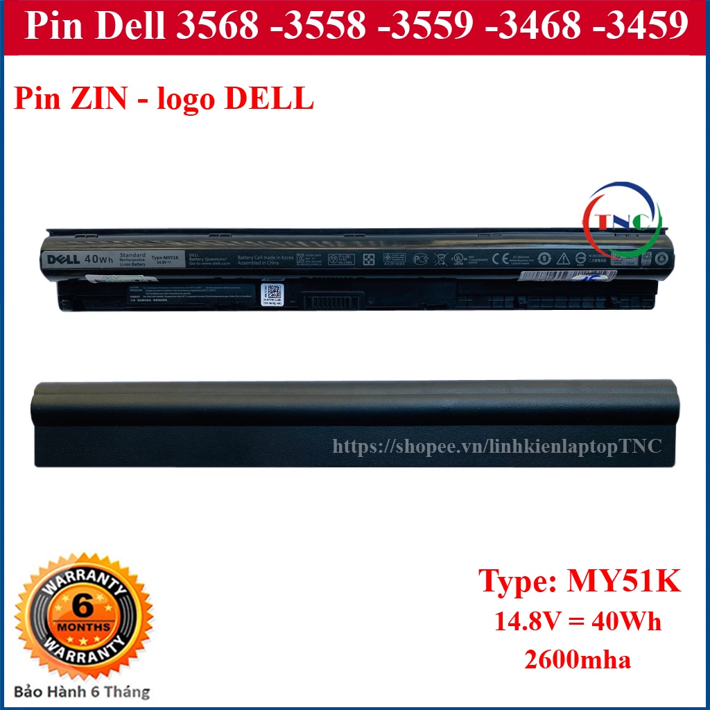 [Pin zin] Pin Laptop Dell Vostro 3568 3558 3559 3468 3459 M5Y1K 40Wh ...