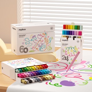 Bút đánh dấu màu dạ nước Mideer Acrylic Markers, Bút nhớ highlight cho ...