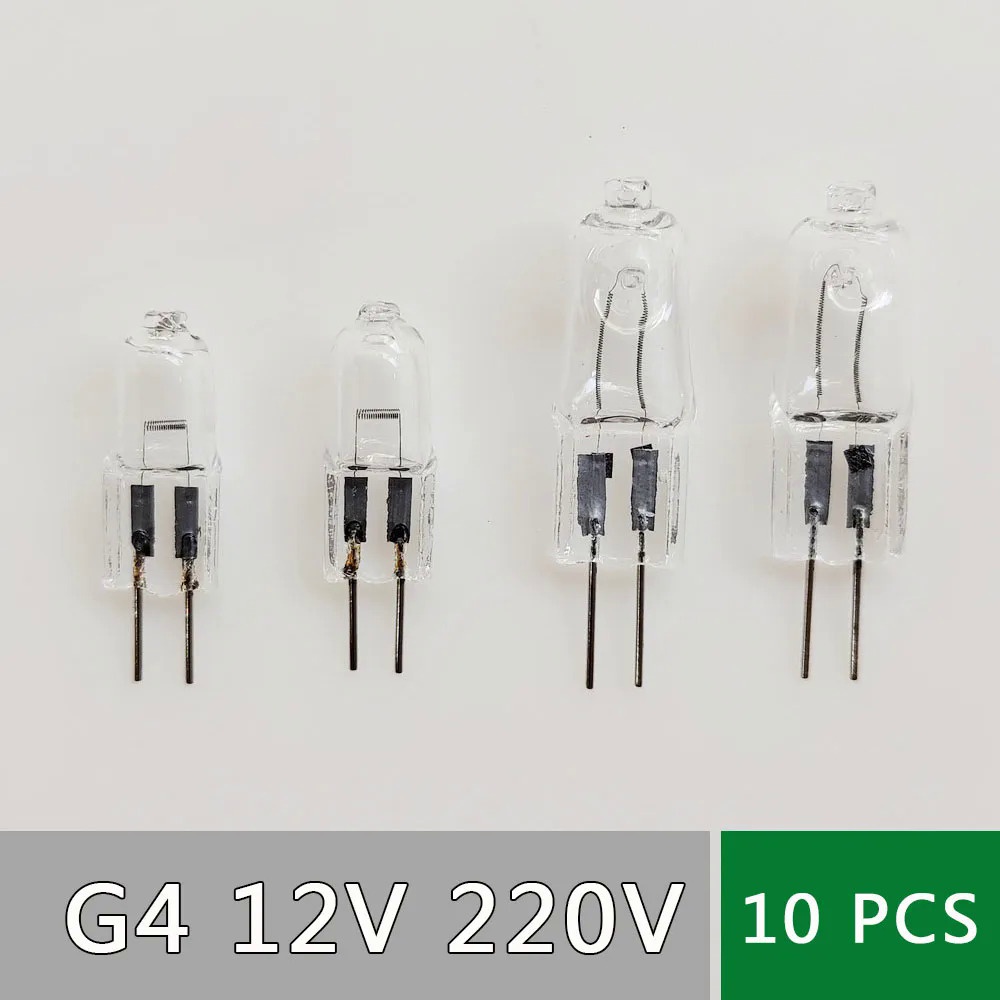 Set 10 Bóng Đèn led g4 halogen 12v 20w / 220v 35w g4 Ánh Sáng Trắng Ấm ...