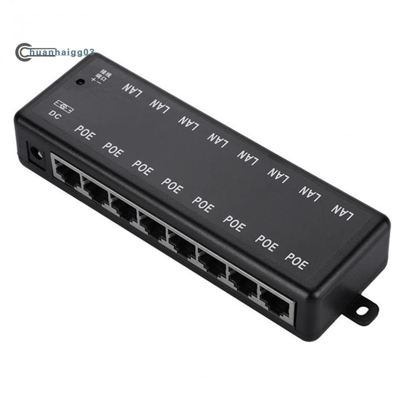 Bộ Chuyển Đổi Nguồn poe 8 Cổng Mạng ethernet Cho camera cctv Đen ...