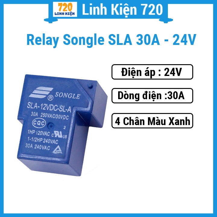 Relay Songle SLA 30A - 24V 4 chân, công tắc chuyển đổi điện của thiết ...
