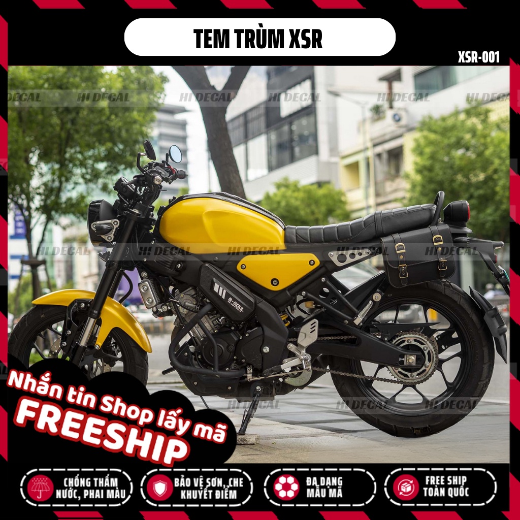 Tem XSR 155 màu vàng | XSR-001 | Decal tem trùm dán xe XSR, decal cao ...