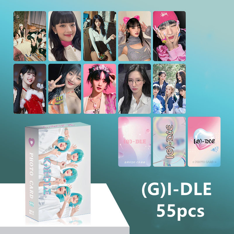 55pcs (G)IDLE Lomo Cards Album MAMA AWARDS GO FOR IT 2024 Season's Greetings Photocards I WANT ...