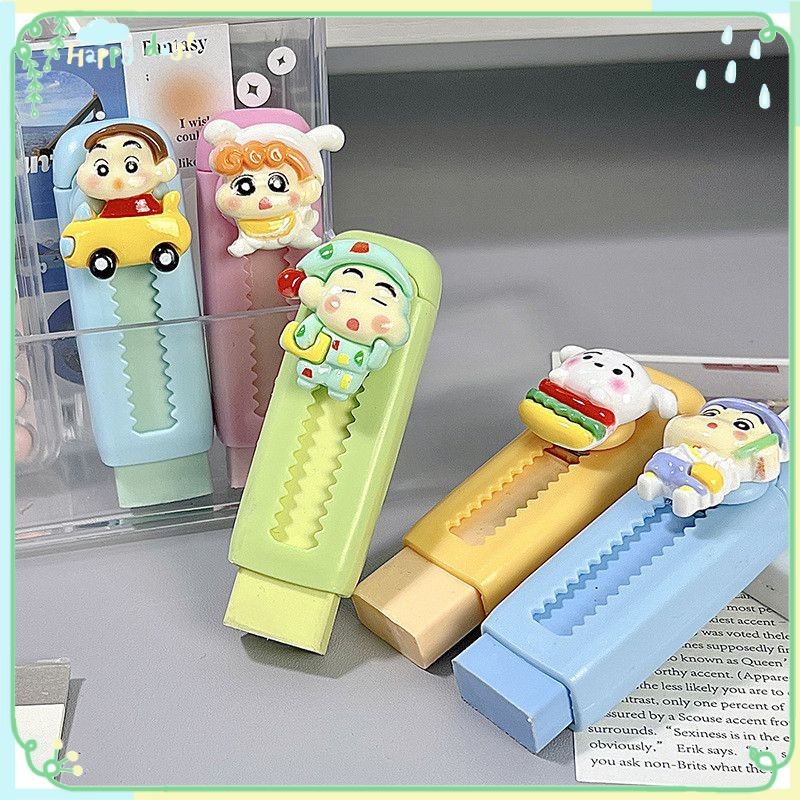 【COD】 Tẩy bút chì đẩy kéo sáng tạo dễ thương Crayon Shin-chan Tẩy bút ...