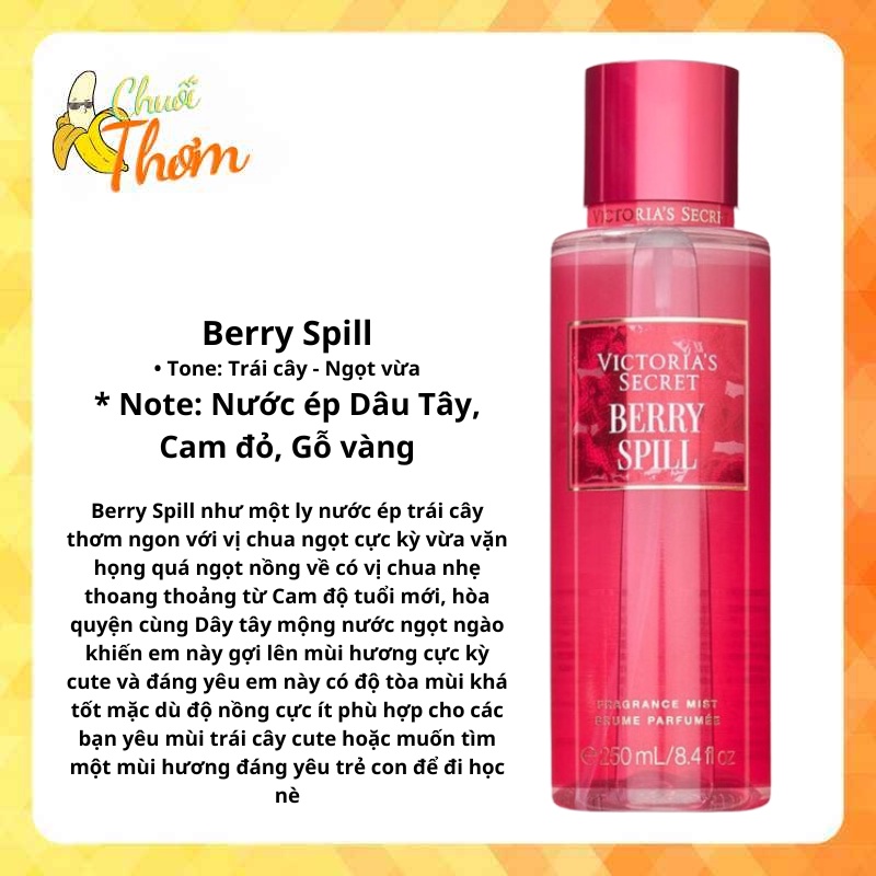 TESTER BERRY SPILL - XỊT THƠM BODY MIST VICTORIA'S SECRET | Shopee Việt Nam
