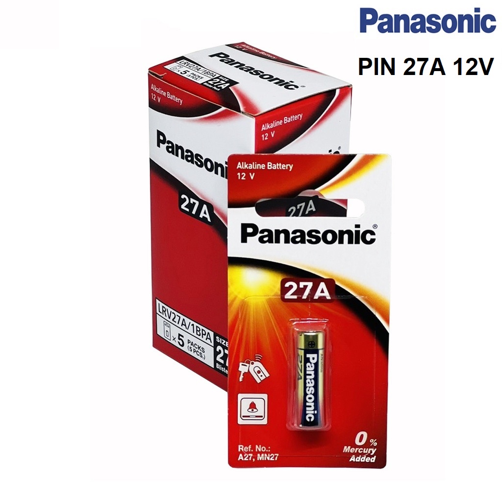 Pin A27 Panasonic 12v LRV27A alkaline Chính hãng dùng thay pin cho cửa cuốn | Shopee Việt Nam