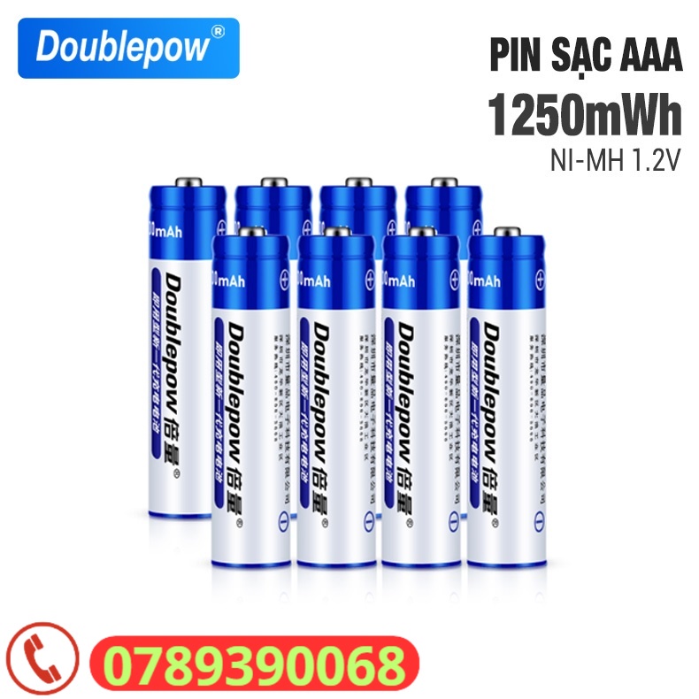Pin sạc AAA bộ pin sạc AAA 1250mah 1100mah 900mah 300mah Doublepow ...