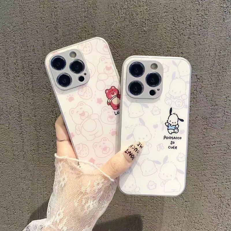 Ốp Điện Thoại Mặt Kính Hình Gấu winnie / Chó Cho iphone 15promax 14Pro ...