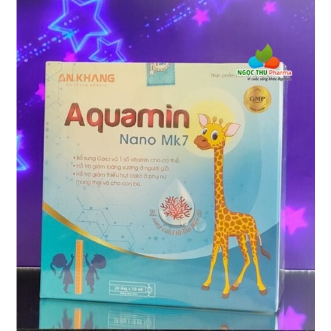 Aquamin Nano MK7 An Khang (Hộp 20 ống) – Bổ sung Canxi, Kẽm, DHA ...