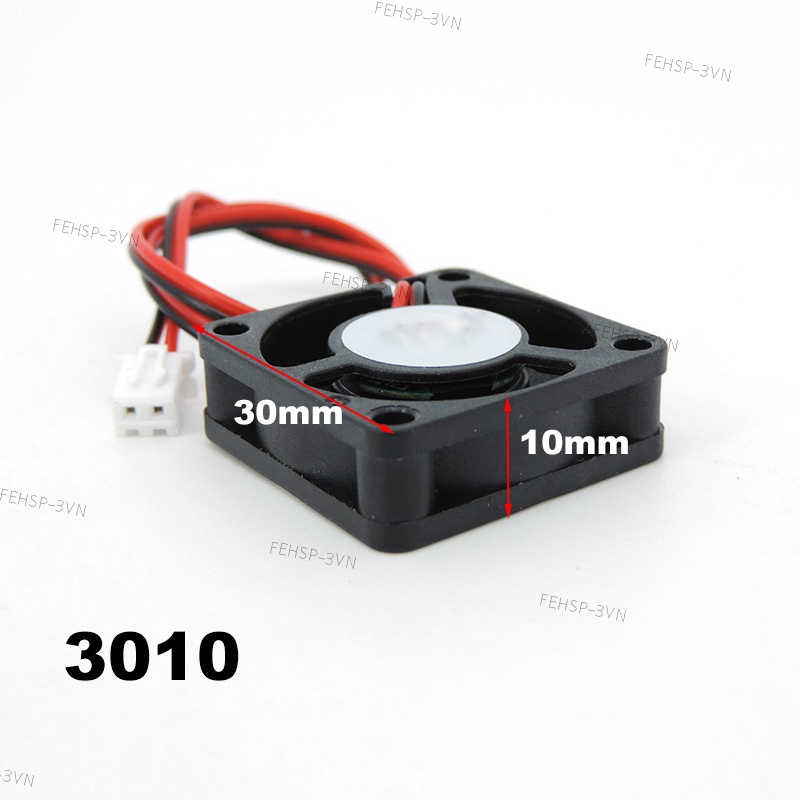 Quạt Tản Nhiệt Mini 3cm DC 5V 12V 24V 3010 30 * 30 * 10MM Cáp 17CM 2Pin Màu Đen Cho Máy In 3D ...