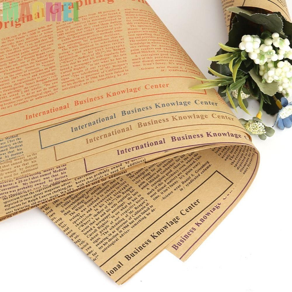 Maomei Báo Tiếng Anh Đám Cưới Hoa Retro Gói Hoa Quà Tặng Bao Bì Giấy Bó ...