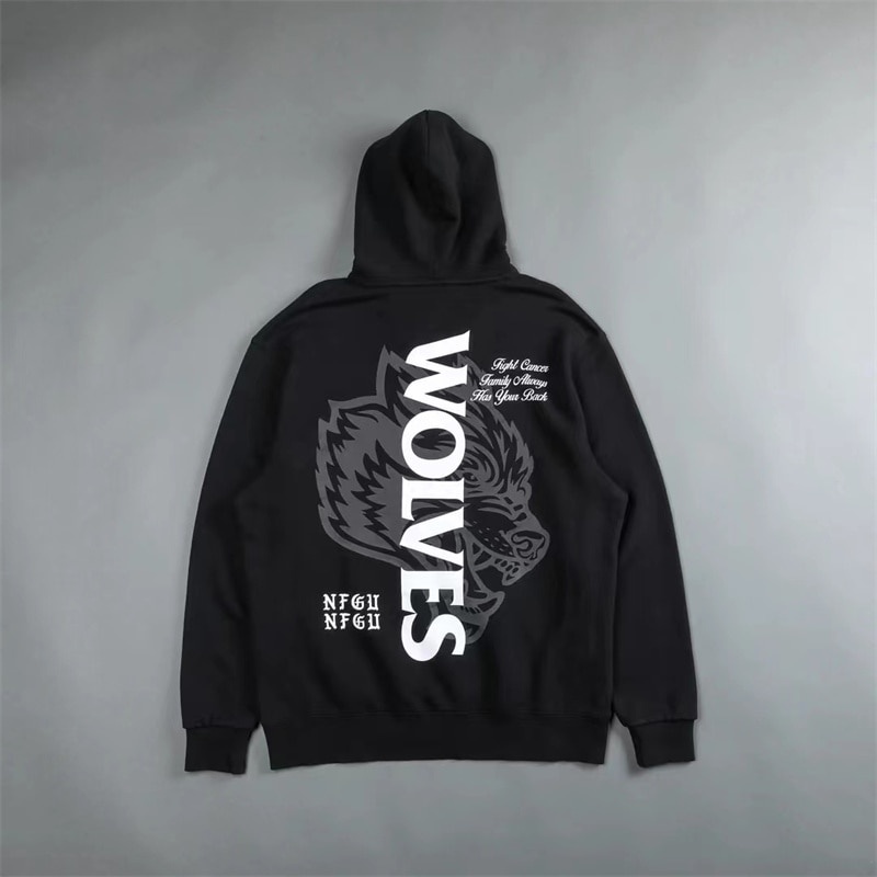 Darc sport wolves nam và áo khoác có mũ trùm đầu cotton track hop loose ...