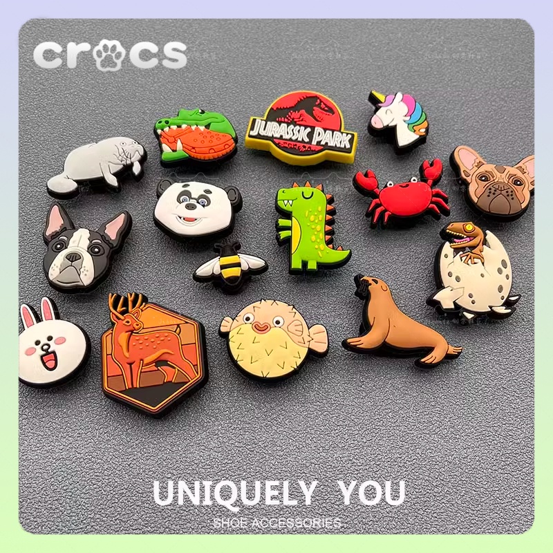 sticker dép crocs Dinosaur Animal Series jibbitz crocs charm dép crocs ...