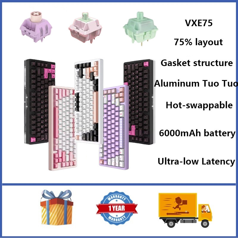 Bàn Phím Cơ Không Dây VGN VXE75 75% Bằng Nhôm Tích Hợp Cấu Trúc RGB | Shopee Việt Nam